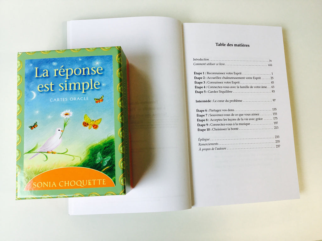 PACK Livre et Cartes Oracle La Réponse est Simple de Sonia Choquette ...